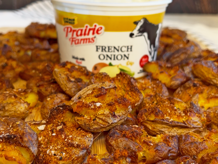 Smashed Potatoes with French Onion Dip - Prairie Farms Dairy, Inc.